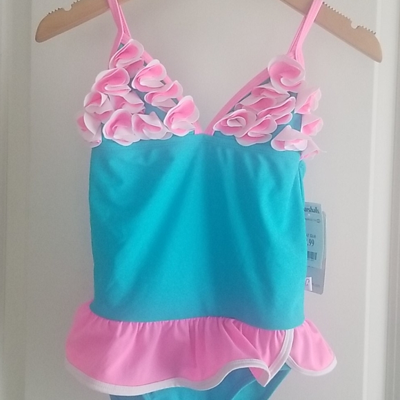 Floatimini | Swim | Floatimini Girls Swimsuit Pink Blue With Roset ...